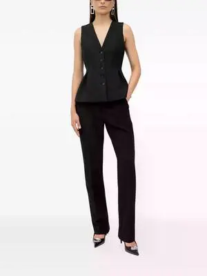 Hugo Sharp-fit Waistcoat With Peplum Hem