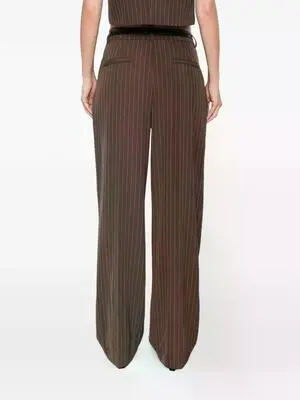 Imperial Pinstripe Pattern Pleated Trousers