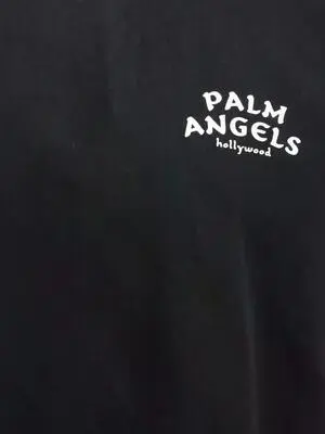 Palm Angels Logo-print Palm-tree T-shirt - Black