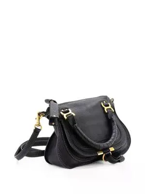 Chloé Marcie Satchel Leather Baby Crossbody Bag - Black