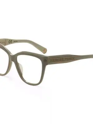 Philipp Plein Logo-plaque Cat-eye Glasses - Green
