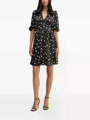 MORGAN Polka-dot Puff-sleeve Mini Dress