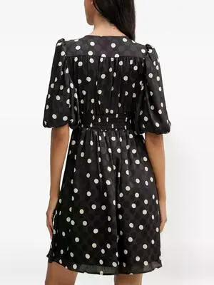 MORGAN Polka-dot Puff-sleeve Mini Dress