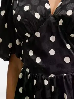 MORGAN Polka-dot Puff-sleeve Mini Dress