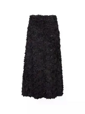 NOUMENO CONCEPT Petal Appliqué Midi Skirt