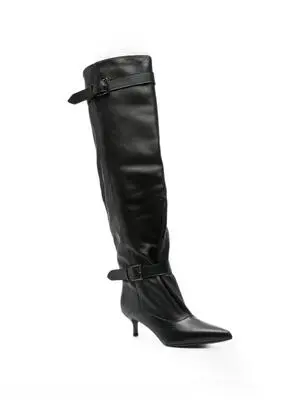 GISEL B Buckle-strap Pointed-toe Boots