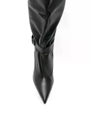GISEL B Buckle-strap Pointed-toe Boots