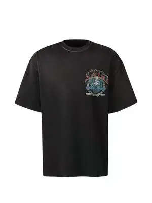 Amiri Crystal-embellished Logo-print T-shirt - Black