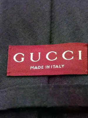 Gucci Horsebit Jacquard Neck Tie - Black
