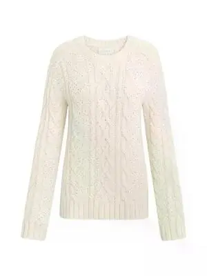 P.a.r.o.s.h Embellished Cable Knit Sweater - Neutrals
