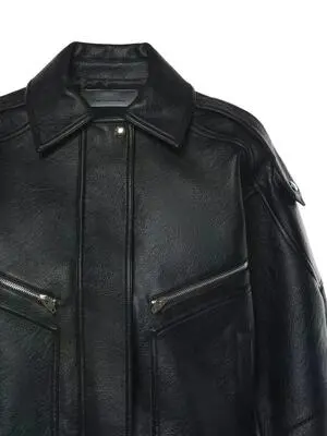 THE FRANKIE SHOP Hudson Faux-leather Zip-up Jacket
