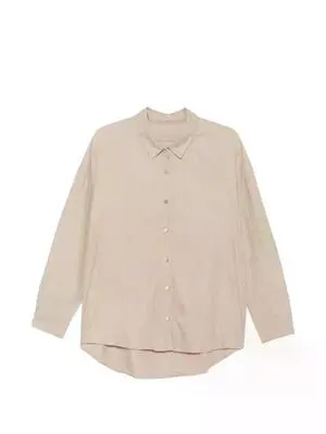 PRIVATE 0204 Drop-shoulder Curved-hem Shirt - Neutrals