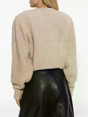 ROTATE BY BIRGER CHRISTENSEN Knit Flower Cardigan Beige