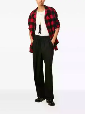 AMI Paris Wide Checkered Wool Overshirt