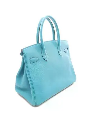 Hermès Birkin 30 Togo Leather Tote Bag - Blue