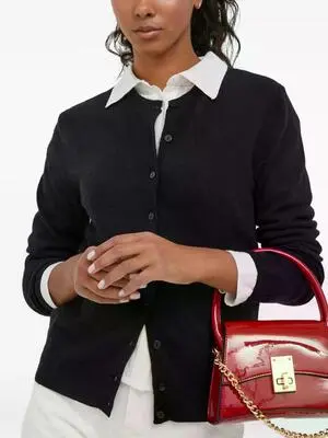 BENETTON Button-up Knitted Cardigan - Black