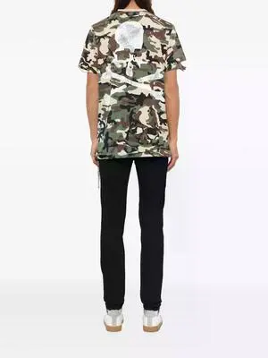 MASTERMIND WORLD Camo-print Distressed T-shirt