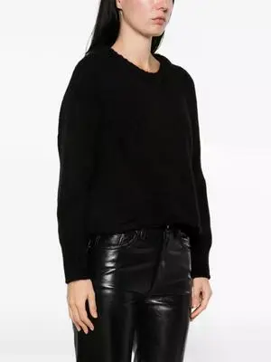 SUSANNE BOMMER Ribbed Knit Crew Neck Jumper - Black