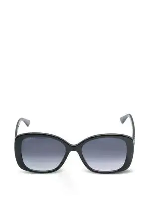 Gucci 2020s Interlocking G Square Frame Sunglasses - Black