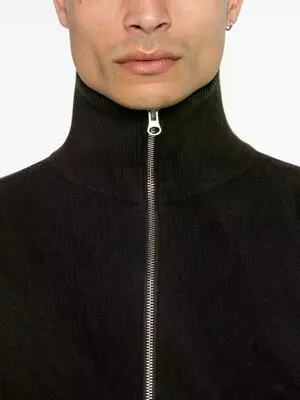 Extreme Cashmere Zip-up High Neck Sweater - Brown
