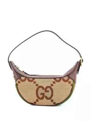Gucci Ophidia Jumbo Gg Canvas Mini Hobo Bag - Brown