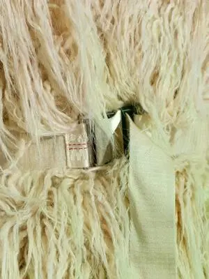 Off-White Belted Faux Fur Coat