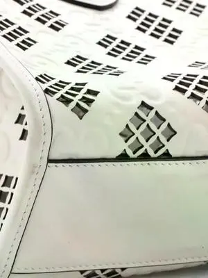 Gucci Convertible Gg Debossed Laser Cut Leather Small Tote Bag