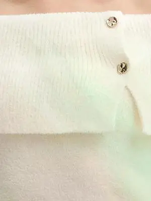 MORGAN Off-shoulder Button-detail Mini Dress