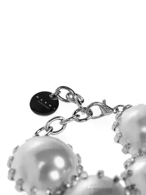 Marni Pearl-embellished Chain-link Bracelet