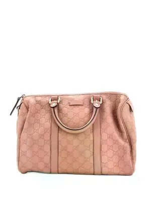Gucci Joy Boston Bag Ssima Leather Medium Handbag - Neutrals