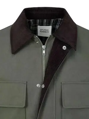 STUDIO TOMBOY Corduroy-collar Flap-pocket Shirt Jacket