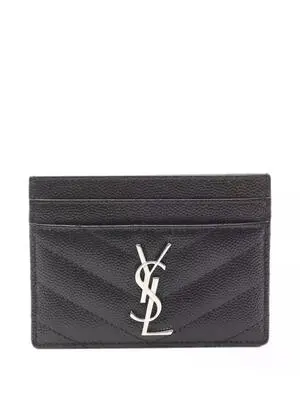 Saint Laurent 2020s Monogram Card Case - Black