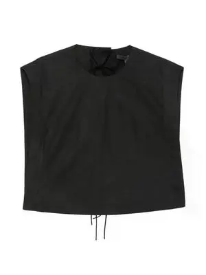 Tibi Cropped Square Top - Black