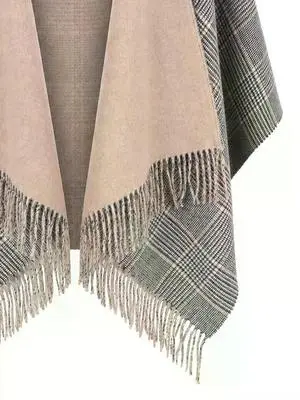 Brunello Cucinelli Prince Of Wales Check Fringed Jacket