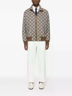 Gucci Web-detail Cotton Trousers