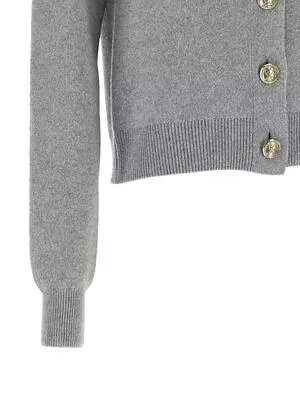 Balmain Engraved-button Crew-neck Cardigan