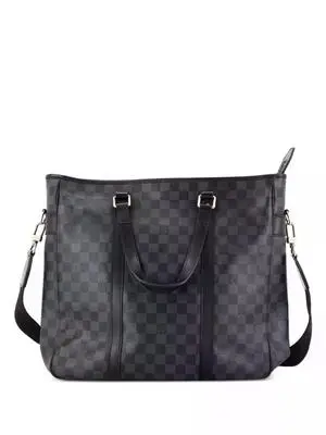 LOUIS VUITTON Damier Graphite Mm Tote Bag - Black