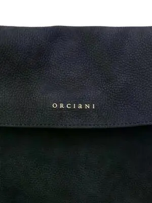 Orciani Grained-leather Shoulder Bag - Blue