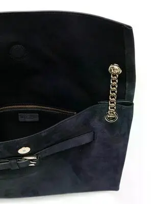 Orciani Grained-leather Shoulder Bag - Blue