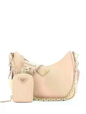 Prada Re-edition 2005 Shoulder Bag In Saffiano Leather - Neutrals