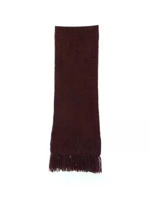 EMERSON RENALDI Fringed Chunky-knit Scarf - Red