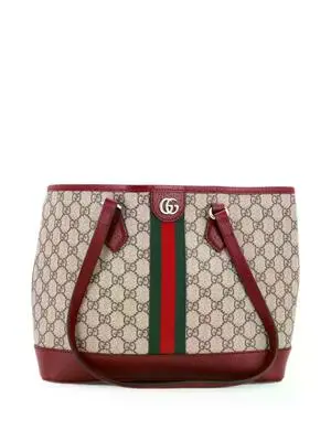 Gucci Ophidia Gg Coated Canvas Medium Tote Bag - Brown