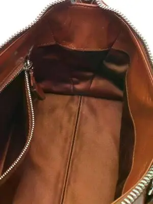 Miu Miu Leather Logo Tote Bag - Orange