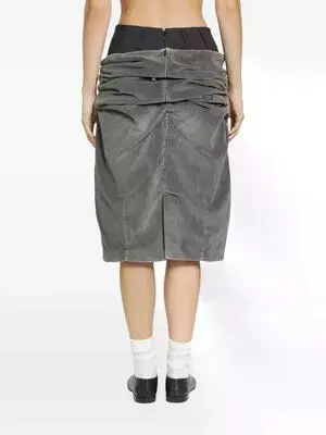 PILLINGS Draped Corduroy Skirt