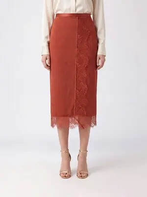 TWINSET Elegant Lace Trimmed Skirt