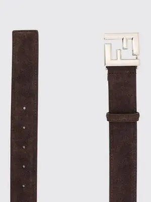 Fendi Ff Buckle Belt - Coffee