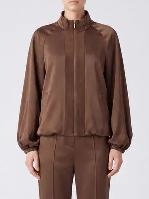 TWINSET Zip Up Jacket With Stand Collar