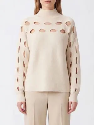 Liviana Conti Ribbed Jumper With Cut-out Detailing - Mouse Grey