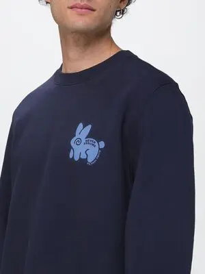 Paul Smith Crewneck Cotton Blend Sweatshirt With Contrast Logo