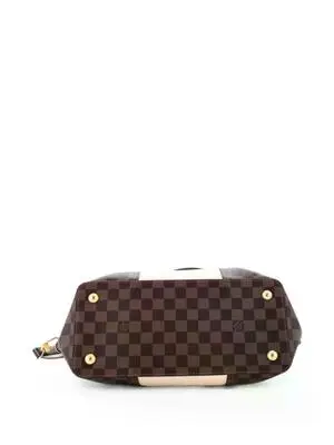 LOUIS VUITTON Jersey Handbag Damier With Leather Shoulder Bag